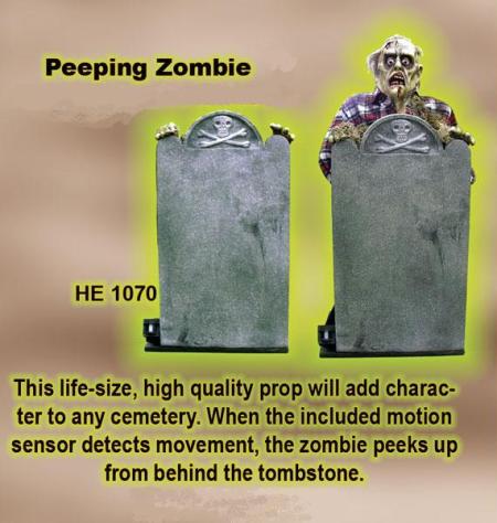 Animated Peeping Zombie | Halloween Connection